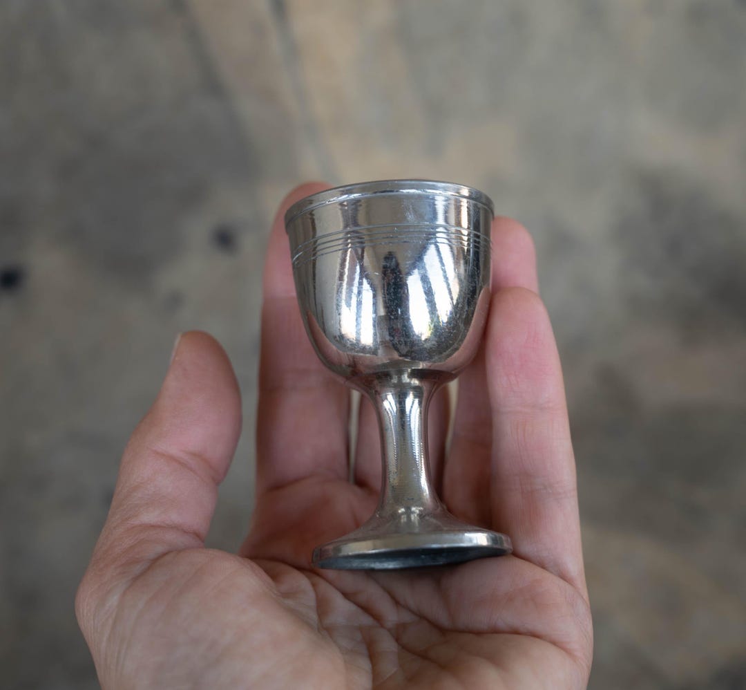 Vintage Altar Chalice - Silver Tone Ritual Cup - Wicca Witch Mini ...