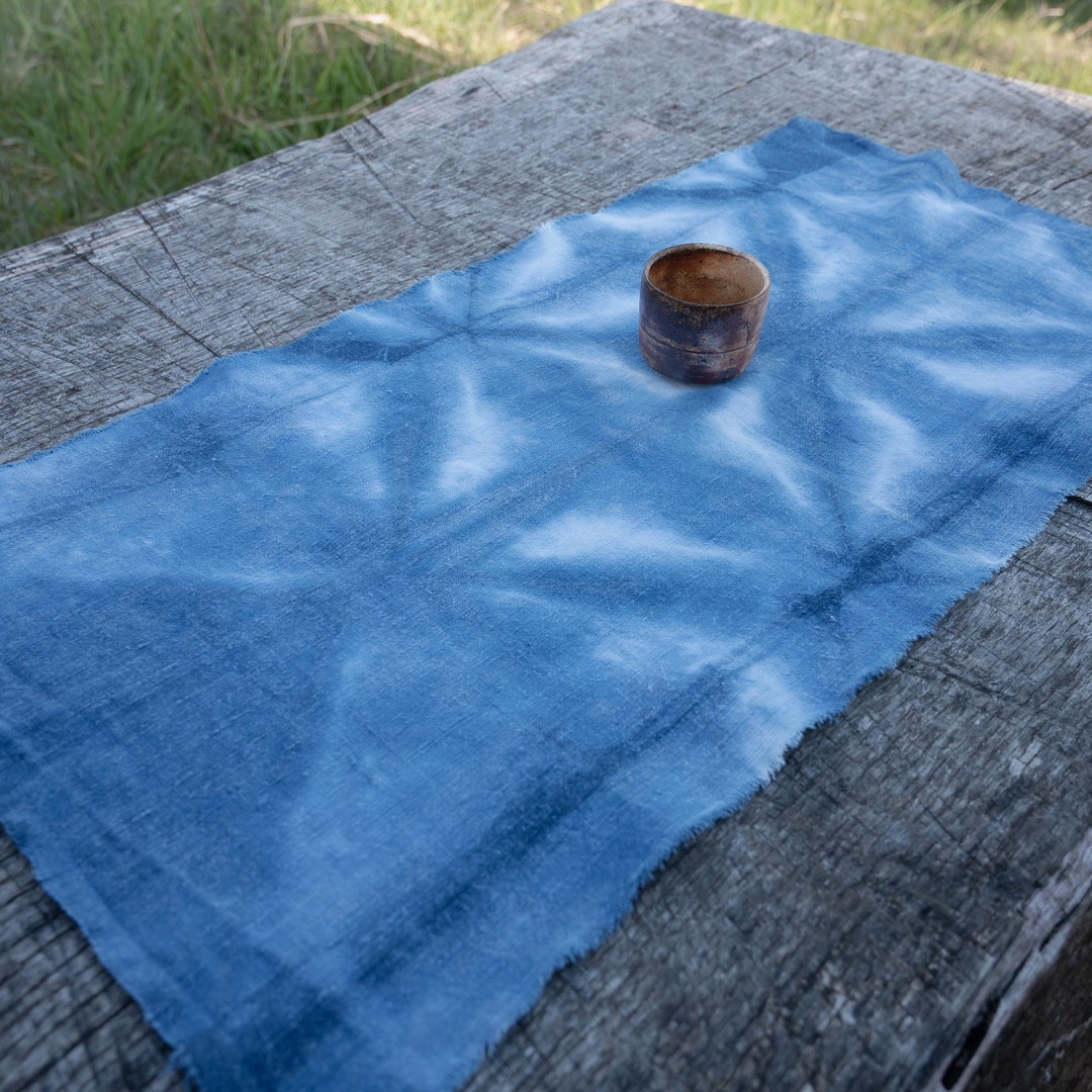 Indigo Tea Table Runner Blue Altar Cloth Shibori Placemat Chabu for ...