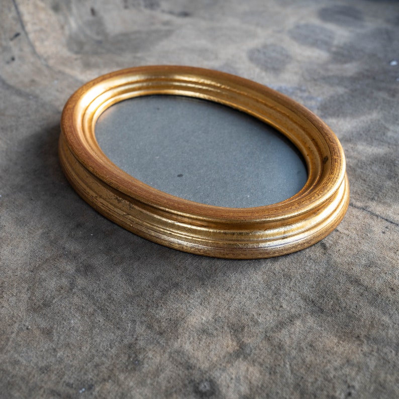 Gold Oval Frame Vintage Gilded Photo Frame Oval Wood Decor - Etsy