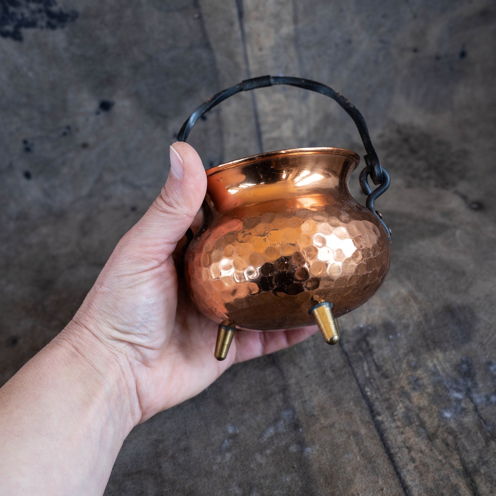 Copper Cauldron Antique Spell Pot Wicca Witch Altar Supplies - Etsy
