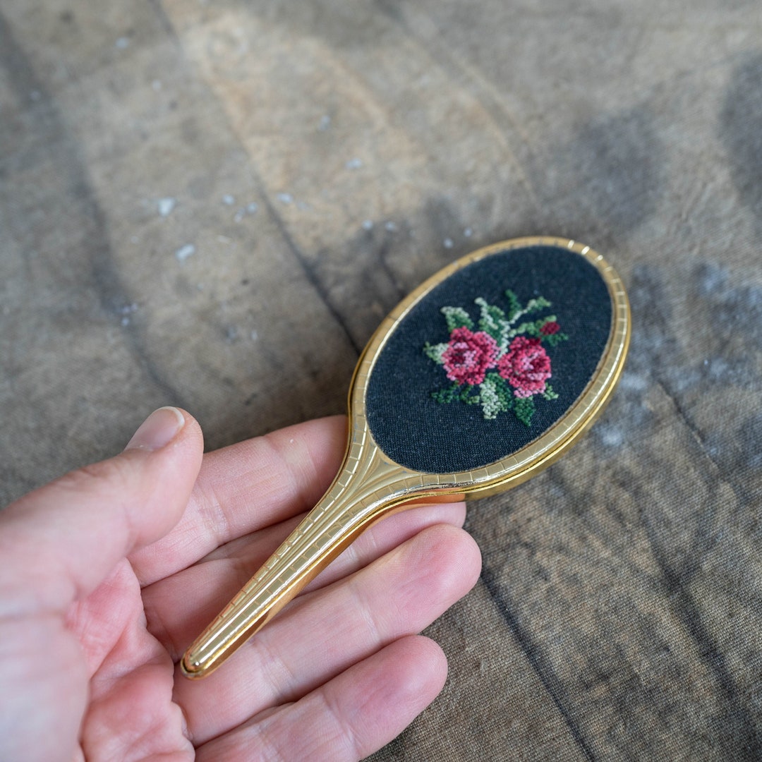 Small Hand Mirror Vintage Purse Mirror Tiny Handheld Mirror - Etsy