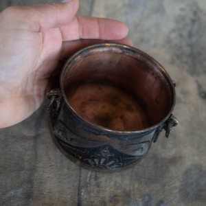 Copper Spell Pot Vintage Smudge Bowl Ritual Incense Burner Witch ...