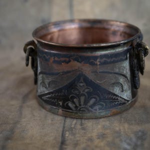 Copper Spell Pot Vintage Smudge Bowl Ritual Incense Burner Witch ...