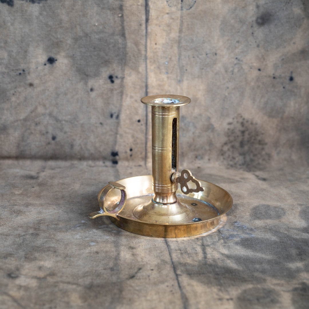 Vintage Chamberstick Brass Chamber Candle Holder With Handle - Etsy
