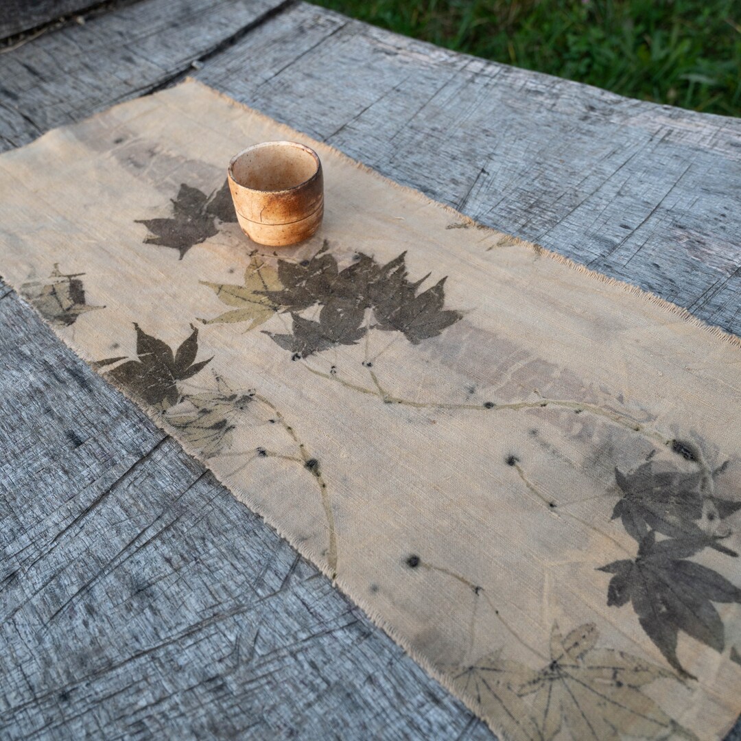 Rustic Linen Tea Runner - Chabu for Gongfu Tea Ceremony - Handmade ...