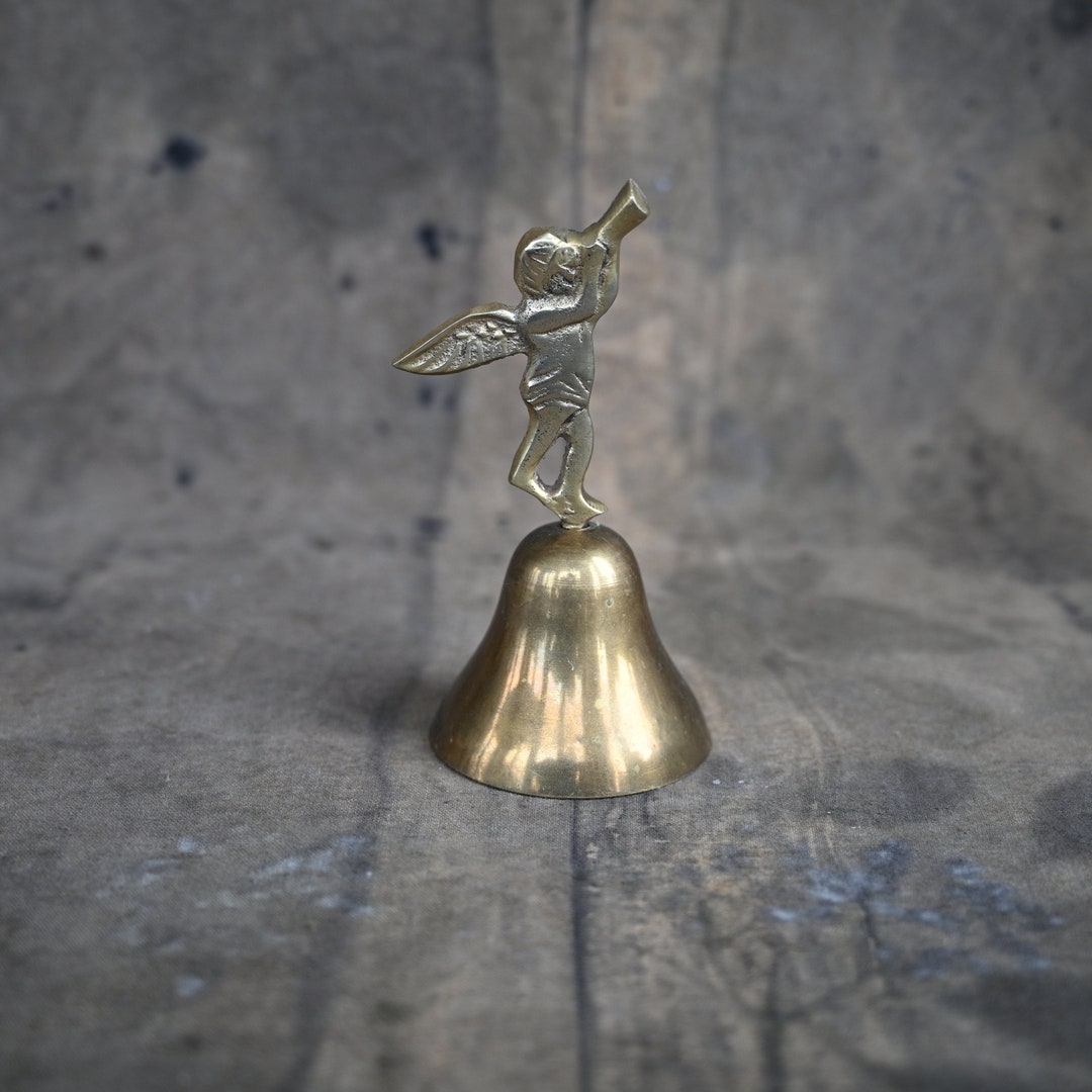 Angel Bell Figurine Meditation Bell Brass Altar Decor Thinking of You ...