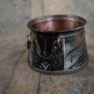 Copper Spell Pot Vintage Smudge Bowl Ritual Incense Burner Witch ...