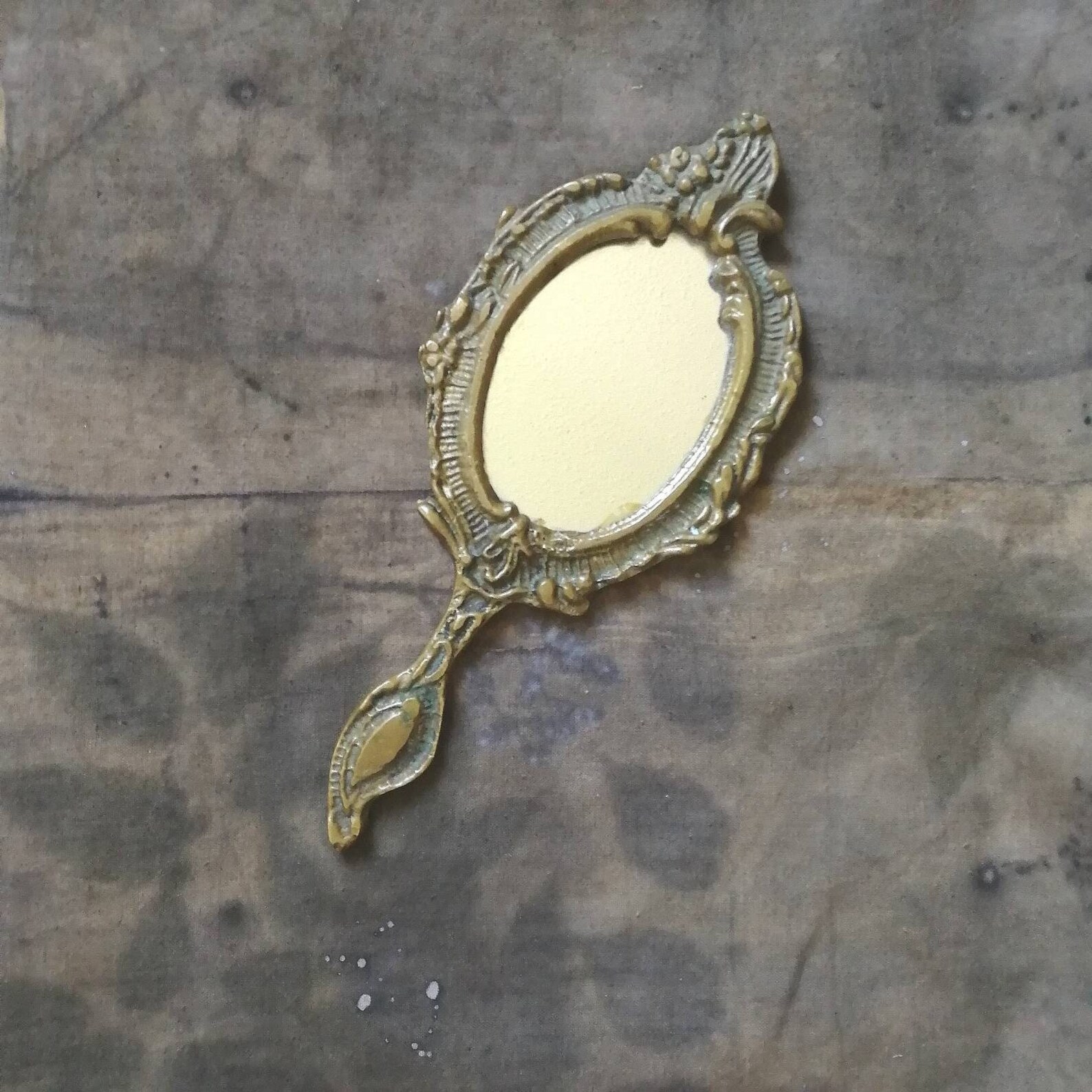 Hand Held Mirror Antique Hand Mirror Victorian Ornate Gold - Etsy