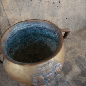 Antique Bronze Cauldron Witches Spell Pot Smudge Offering Bowl Mediaval ...