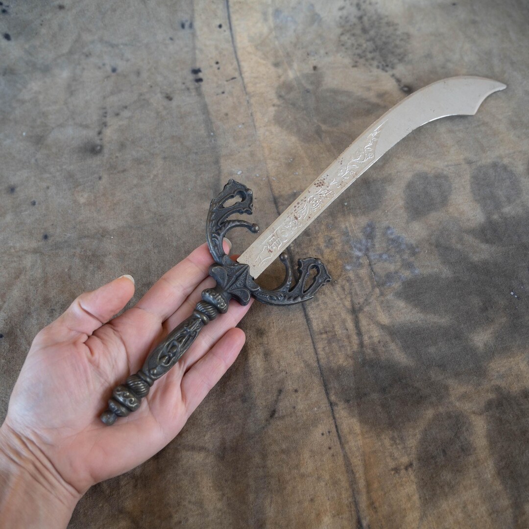 Vintage Athame - Witches Knife - Ornate Ritual Dagger - Letter Opener ...