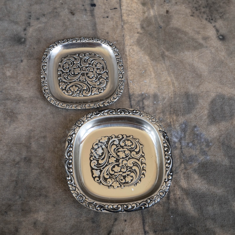 Silver Altar Plate Vintage Offering Bowl Mandala Trinket Dish - Etsy