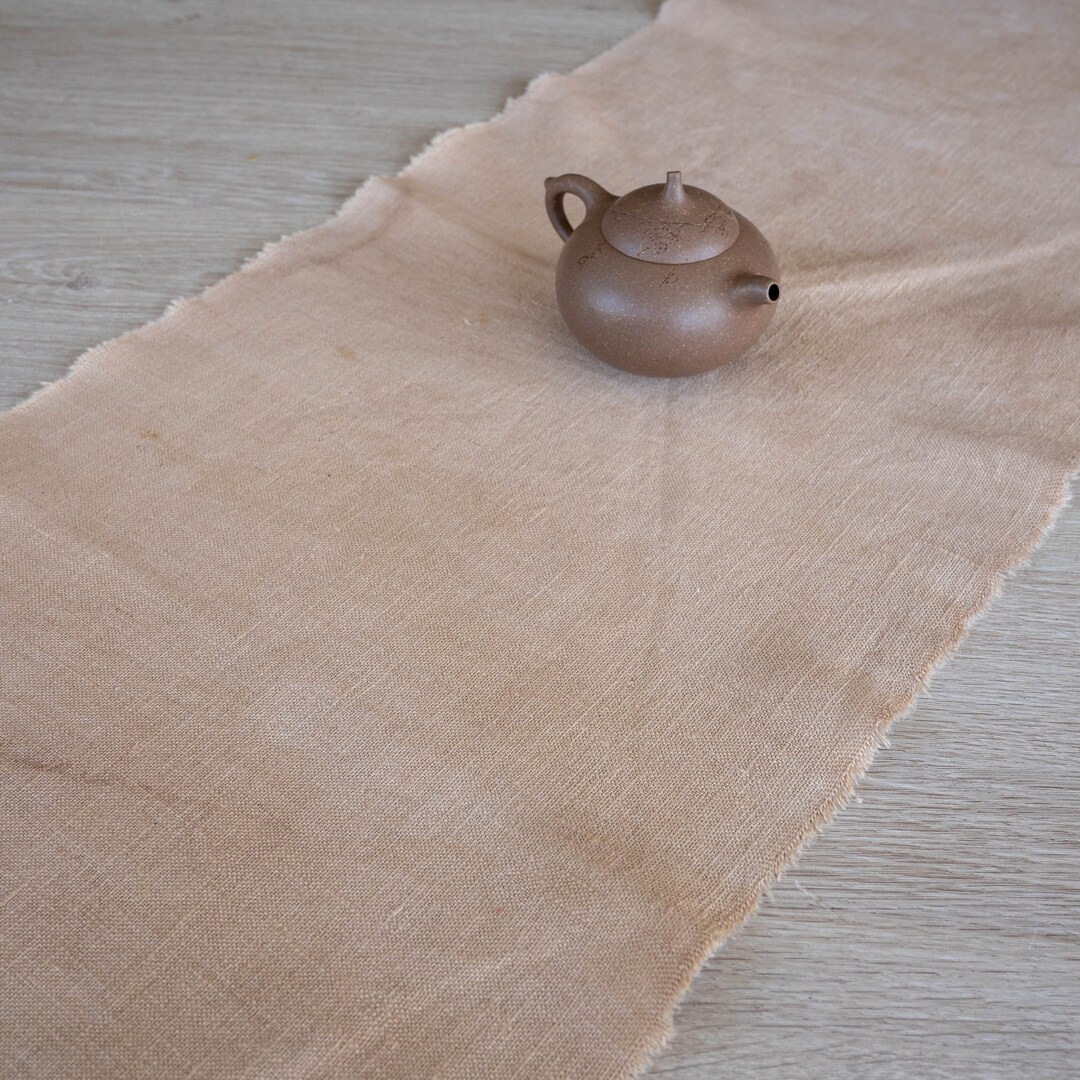 Chabu for Gongfu Cha Linen Tea Runner Naturally Dyed Altar - Etsy