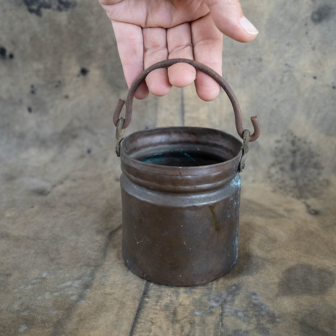 Copper Cauldron With Handle Witch Spell Pot Vintage Smudge Bowl Wiccan ...