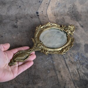 Hand Held Mirror Antique Hand Mirror Victorian Ornate Gold Mirror - Etsy