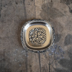 Silver Altar Plate Vintage Offering Bowl Mandala Trinket Dish - Etsy