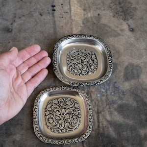 Silver Altar Plate Vintage Offering Bowl Mandala Trinket Dish - Etsy