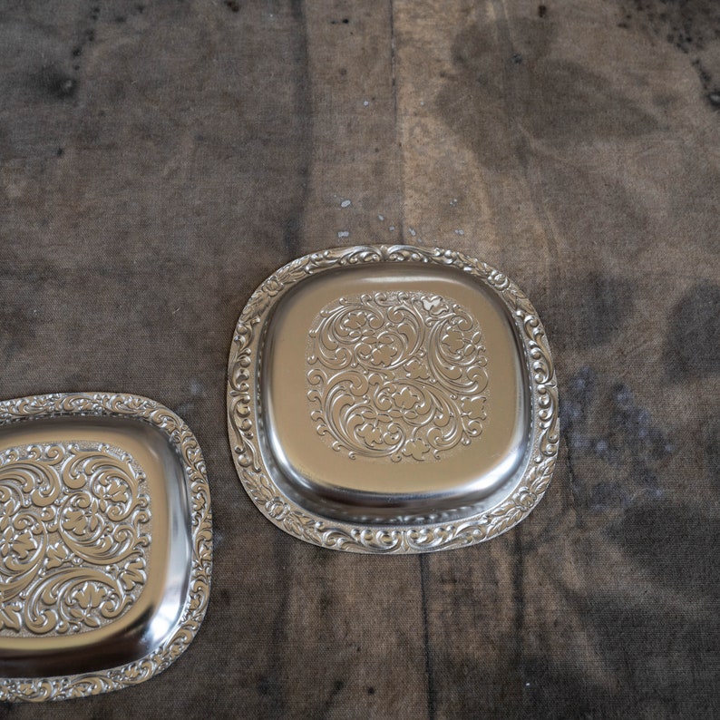 Silver Altar Plate Vintage Offering Bowl Mandala Trinket Dish - Etsy