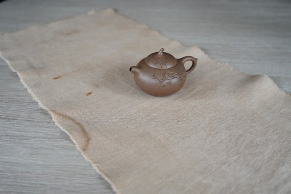 Chabu for Gongfu Cha Linen Tea Runner Naturally Dyed Altar | Etsy