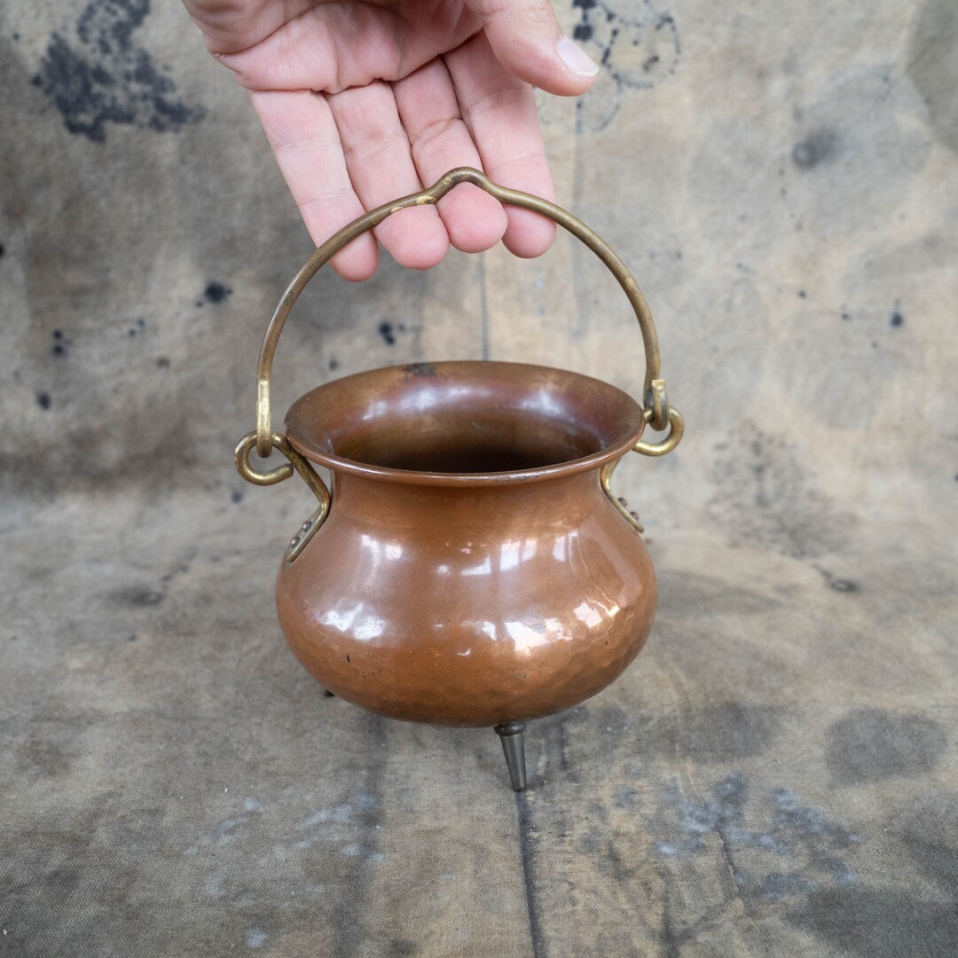 Small Copper Cauldron Antique Spell Pot Witchy Gift Wiccan Planter - Etsy