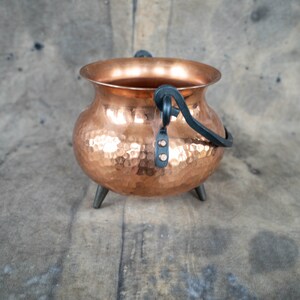 Vintage Copper Cauldron - Witch Spell Pot - Rustic Offering Bowl ...