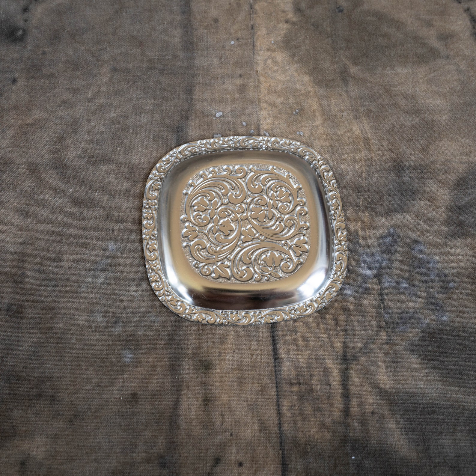 Silver Altar Plate Vintage Offering Bowl Mandala Trinket Dish - Etsy
