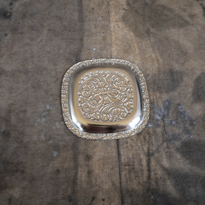 Silver Altar Plate Vintage Offering Bowl Mandala Trinket Dish - Etsy