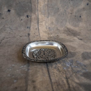 Silver Altar Plate Vintage Offering Bowl Mandala Trinket Dish - Etsy