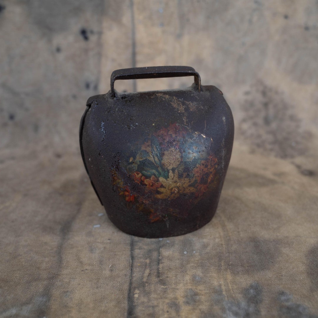 Vintage Cow Bell Hand Painted Rustic Home Decor Witch Bells Antique ...