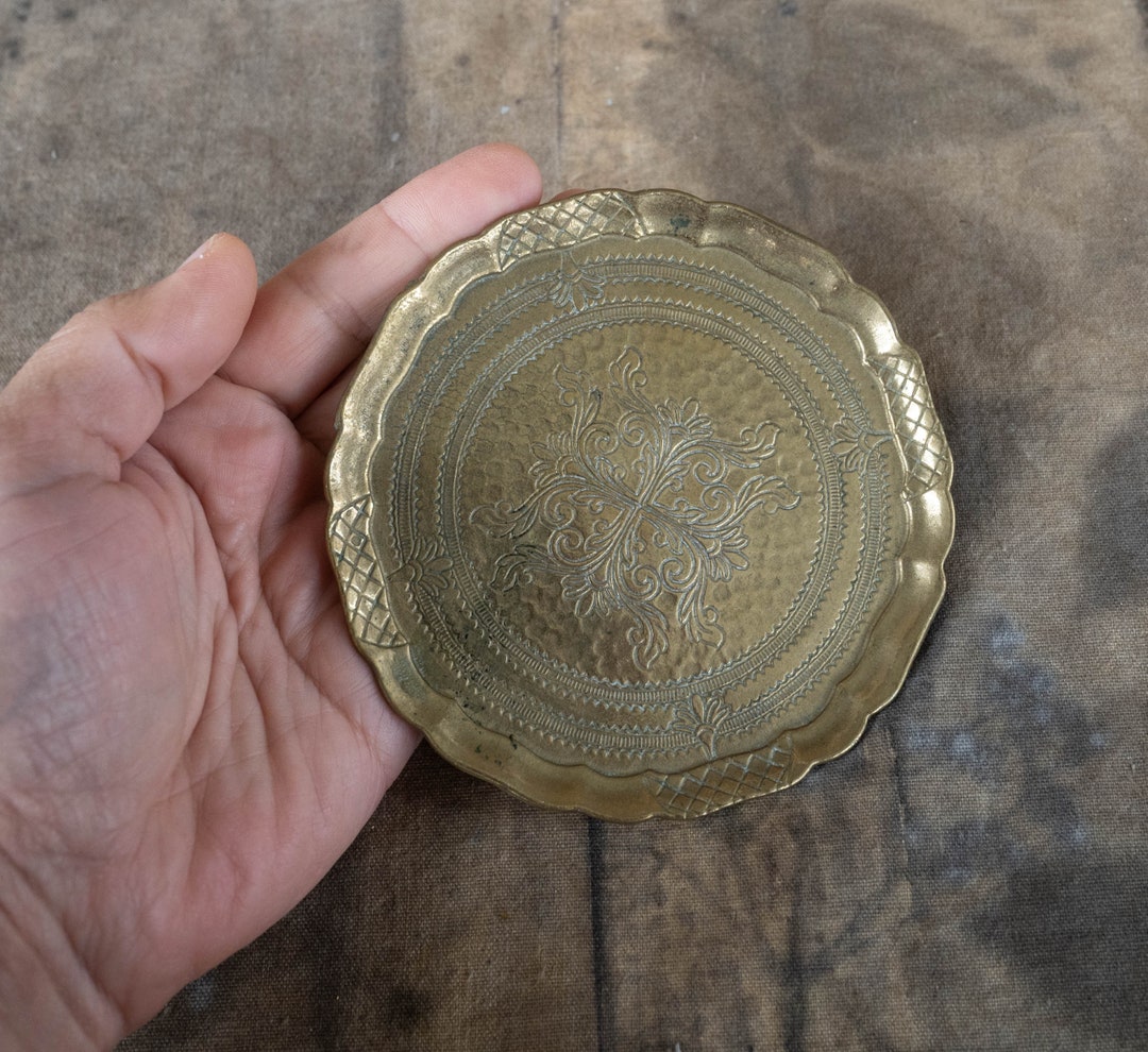 Mandala Candle Plate Altar Offering Vintage Trinket Dish - Etsy