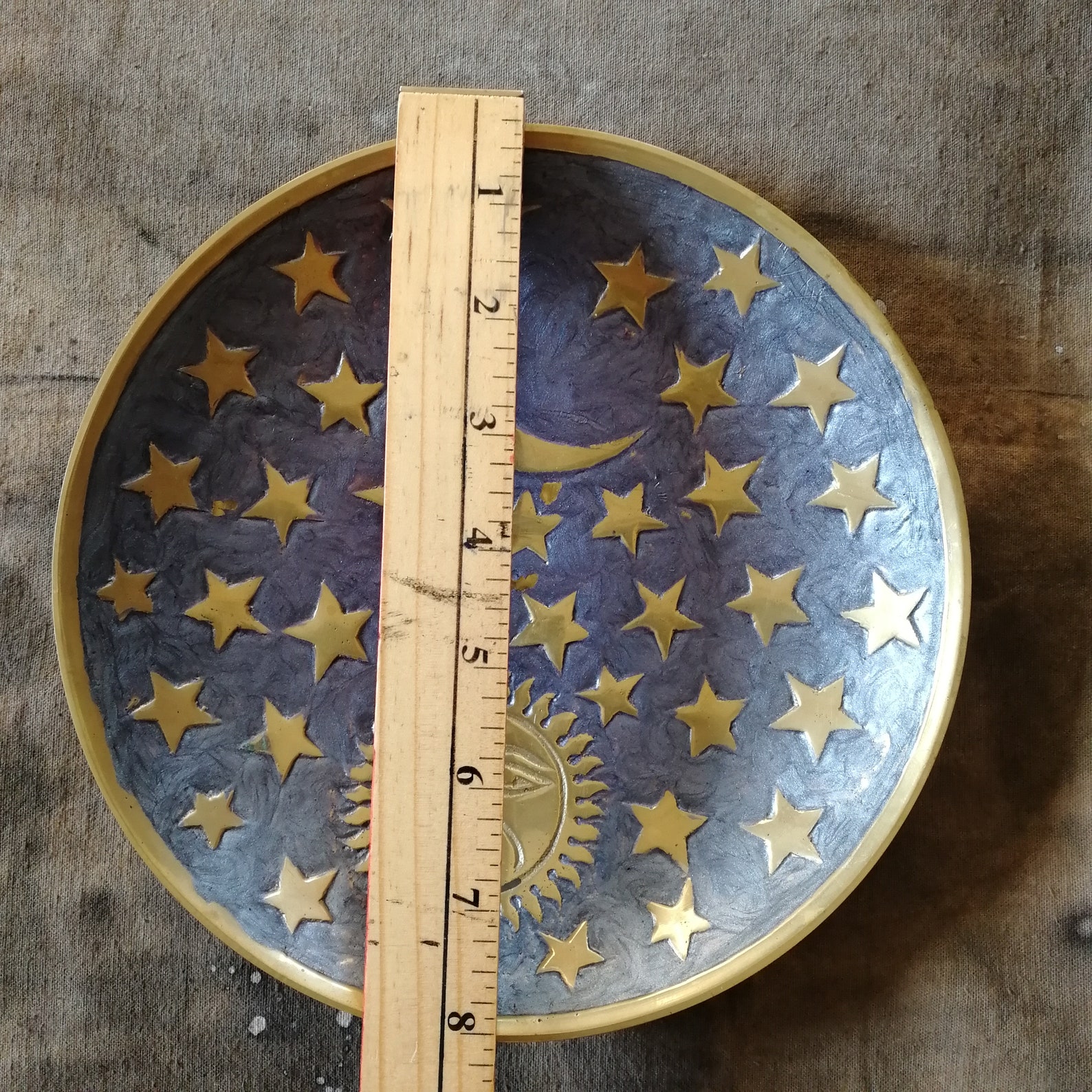 Celestial Dish Vintage Sun Moon and Star Offerings Bowl | Etsy