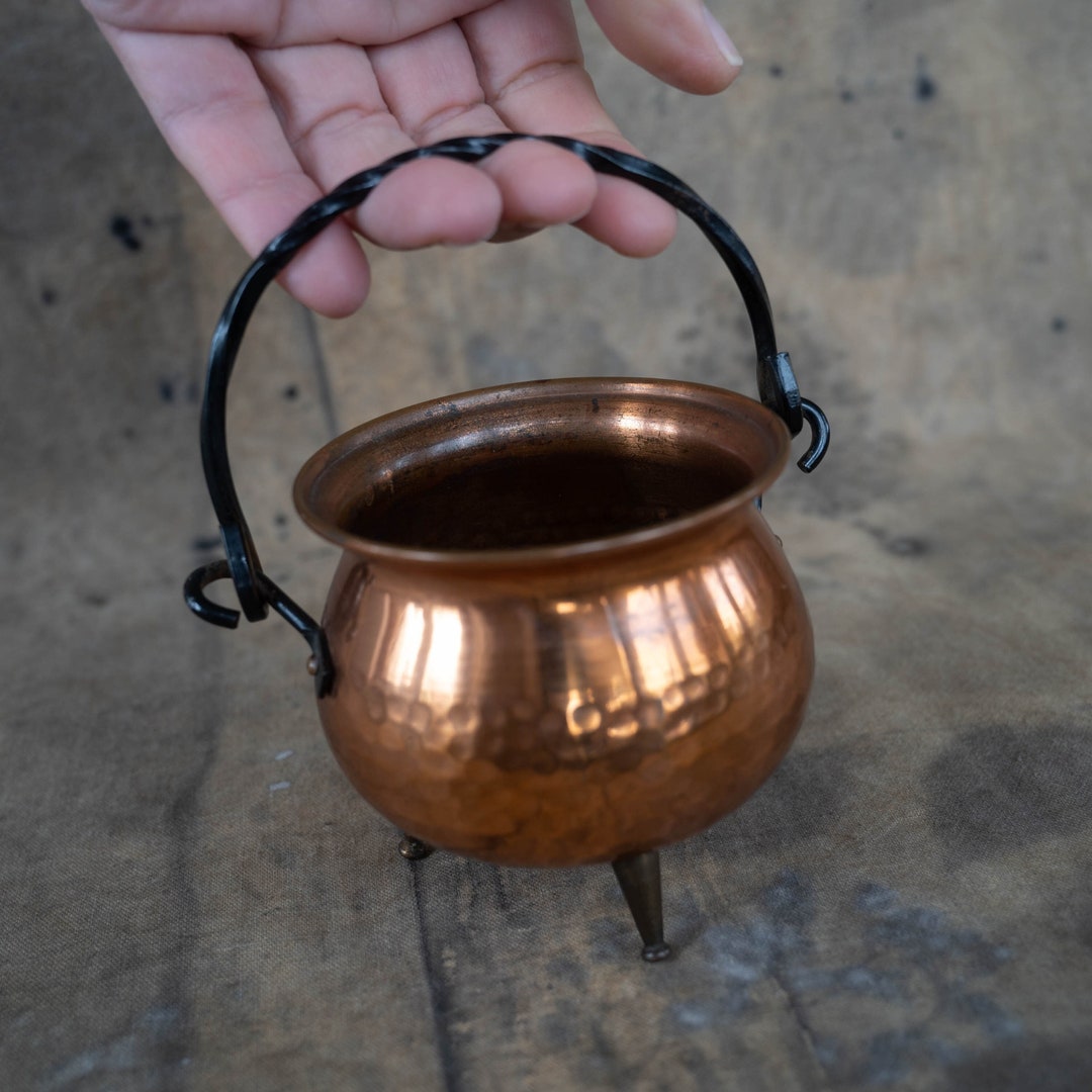 Copper Cauldron Antique Spell Pot Wicca Witch Altar Supplies - Etsy