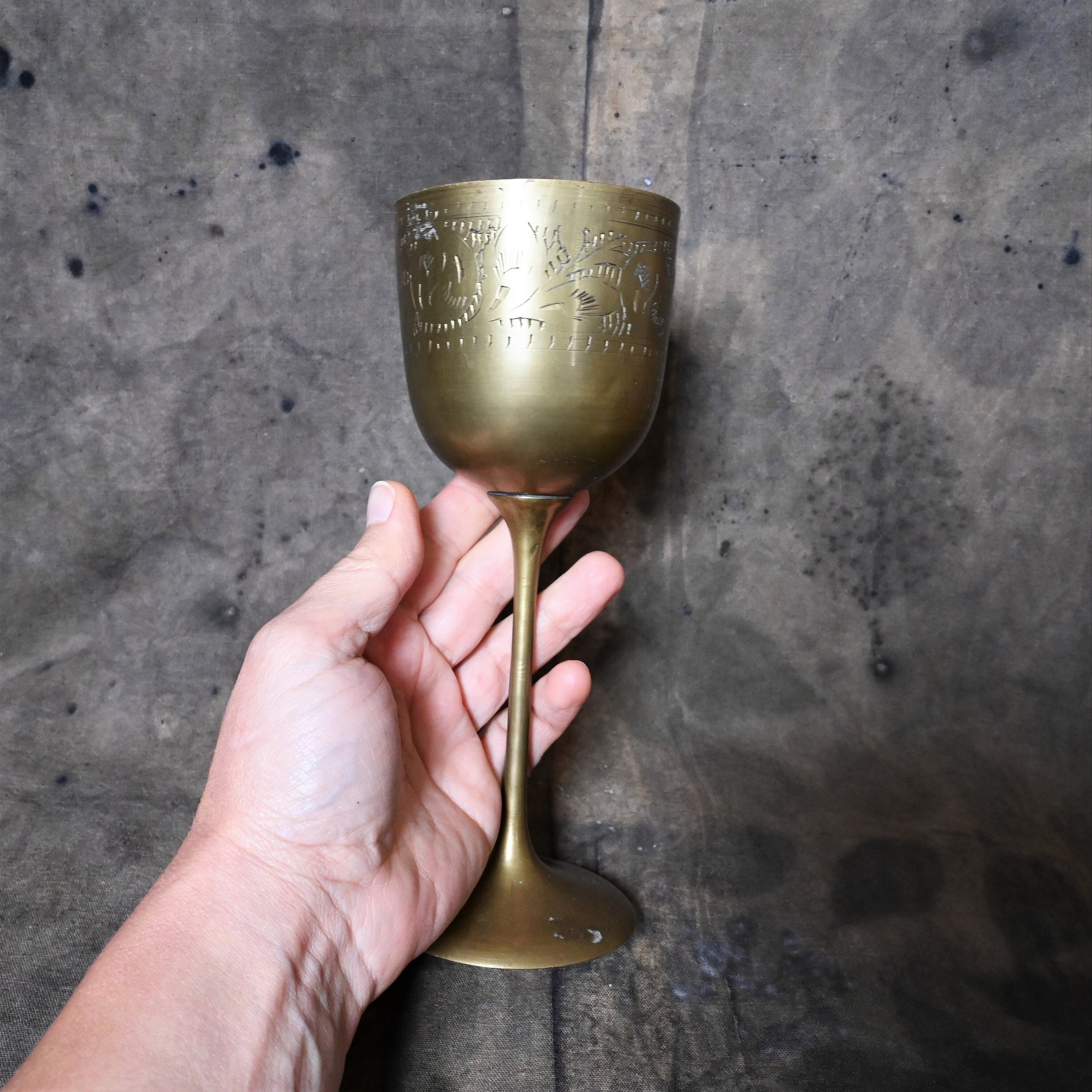 Brass Chalice Wine Goblet Witch Wiccan Ritual Cup | Etsy