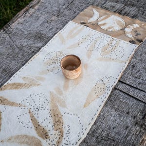 Triple Moon Altar Cloth Goddess Mystical Botanical Tarot Cloth Earthy ...