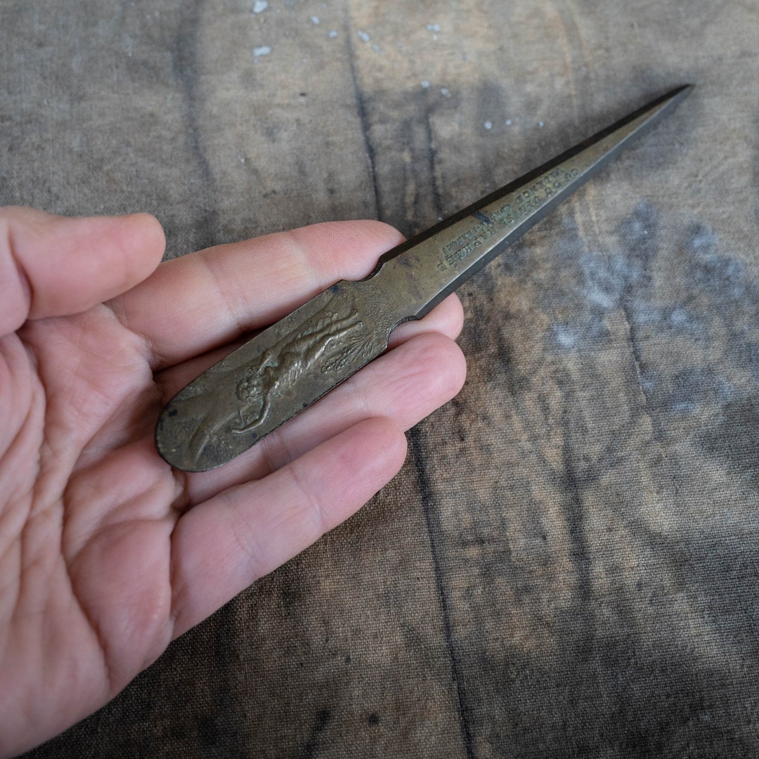 Goddess Athame Vintage Antique Art Nouveau Letter Opener Ornate Witches ...