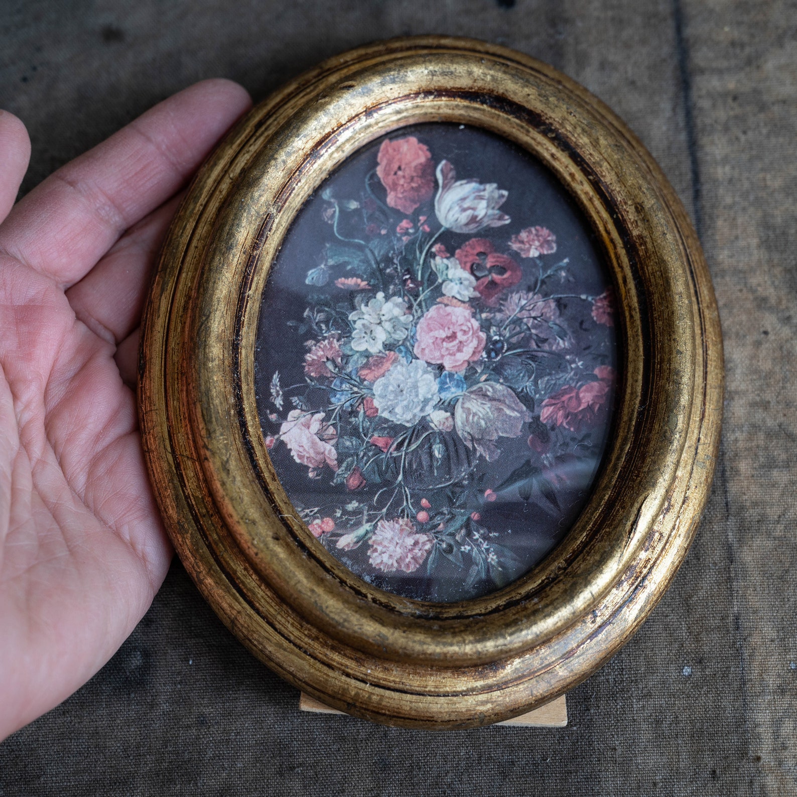 Gold Oval Frame Vintage Gilded Photo Frame Oval Wood Decor - Etsy