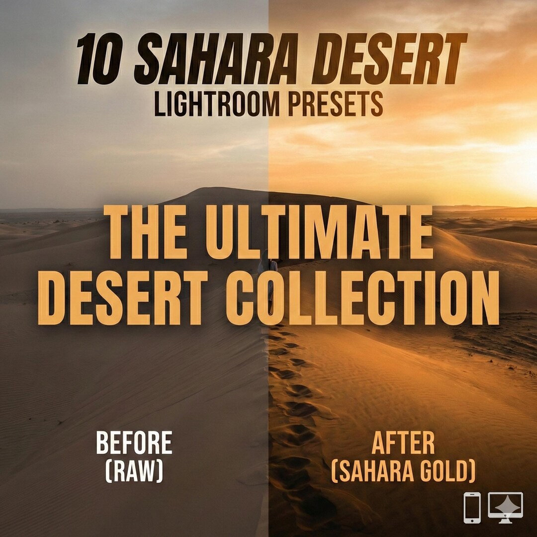 Sahara Desert Lightroom Presets Outdoor Filters for Adventure & Travel ...