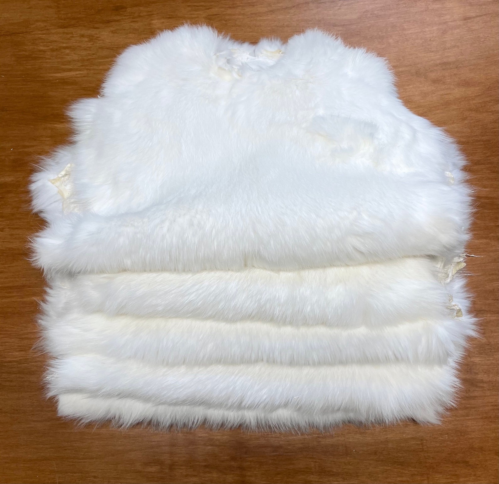Rabbit Fur Pelts Craft grade white | Etsy