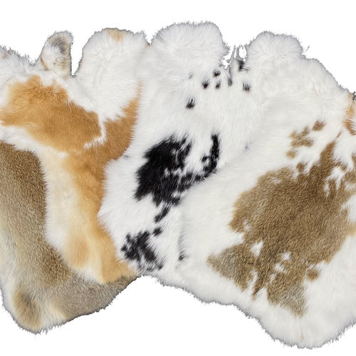 Assorted Natural Color Rabbit Fur Pelts Craft Grade 5pk - Etsy