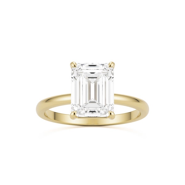 Emerald Cut Engagement Ring - Etsy
