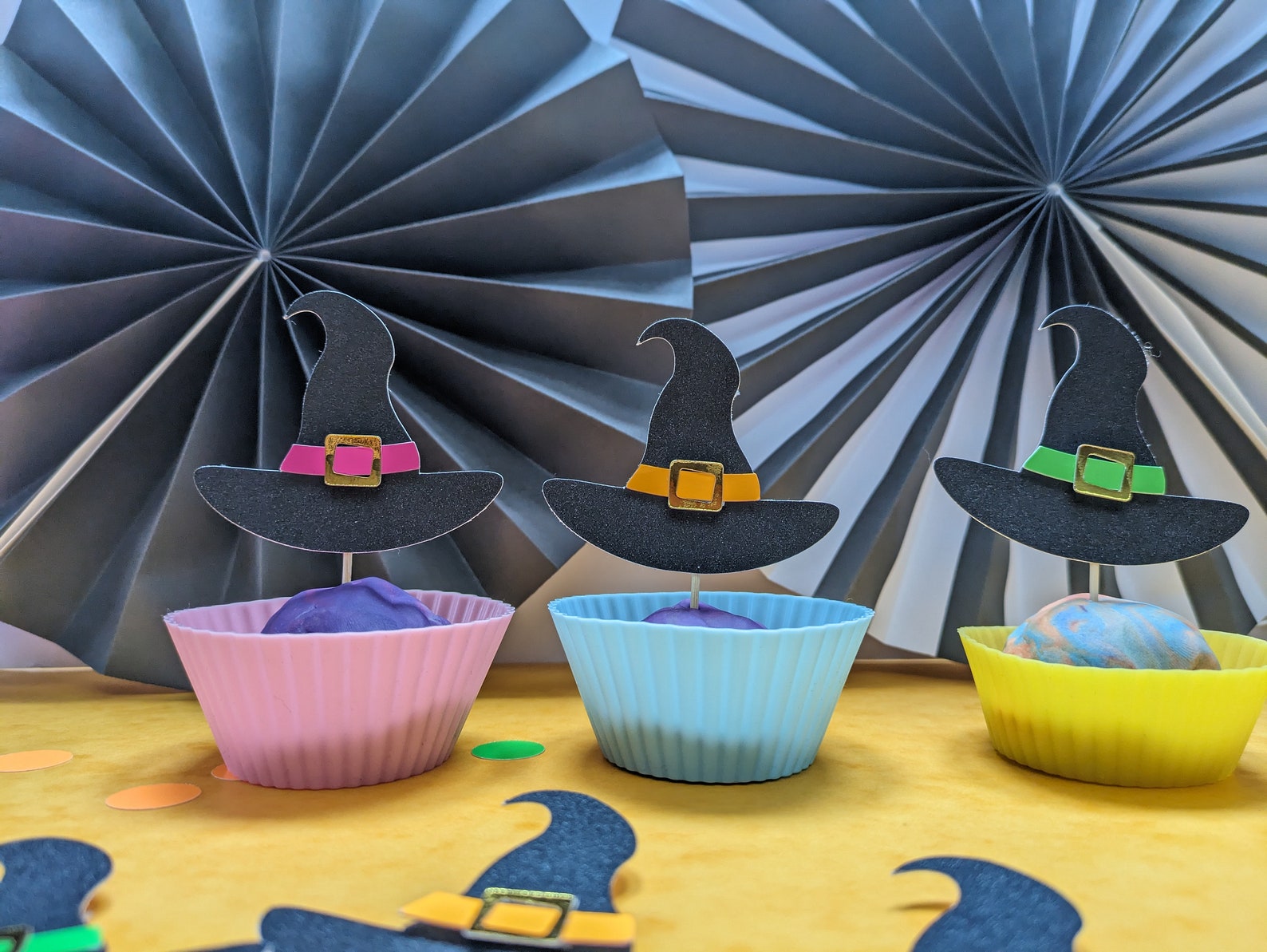 Witches Hat Cupcake Toppers. - Etsy