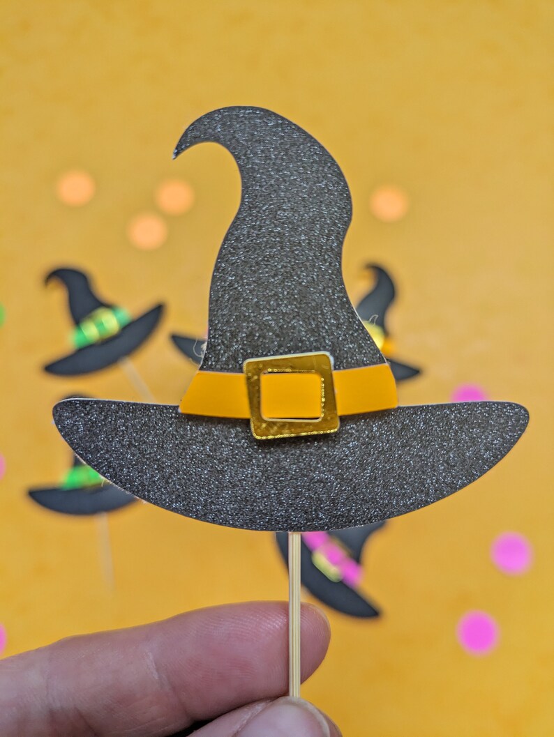 Witches Hat Cupcake Toppers. - Etsy