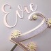 Daisy Number Cake Topper and Name Charm Set. - Etsy UK