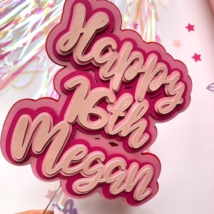 Personalised Multi-layer Cake Topper. - Etsy UK