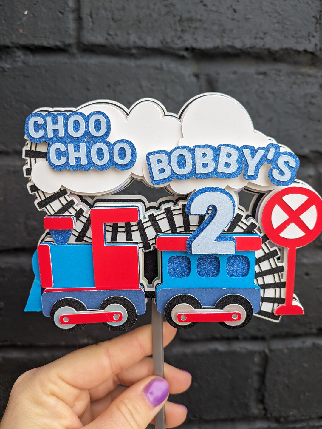 Choo Choo You're Two Cake Topper. - Etsy