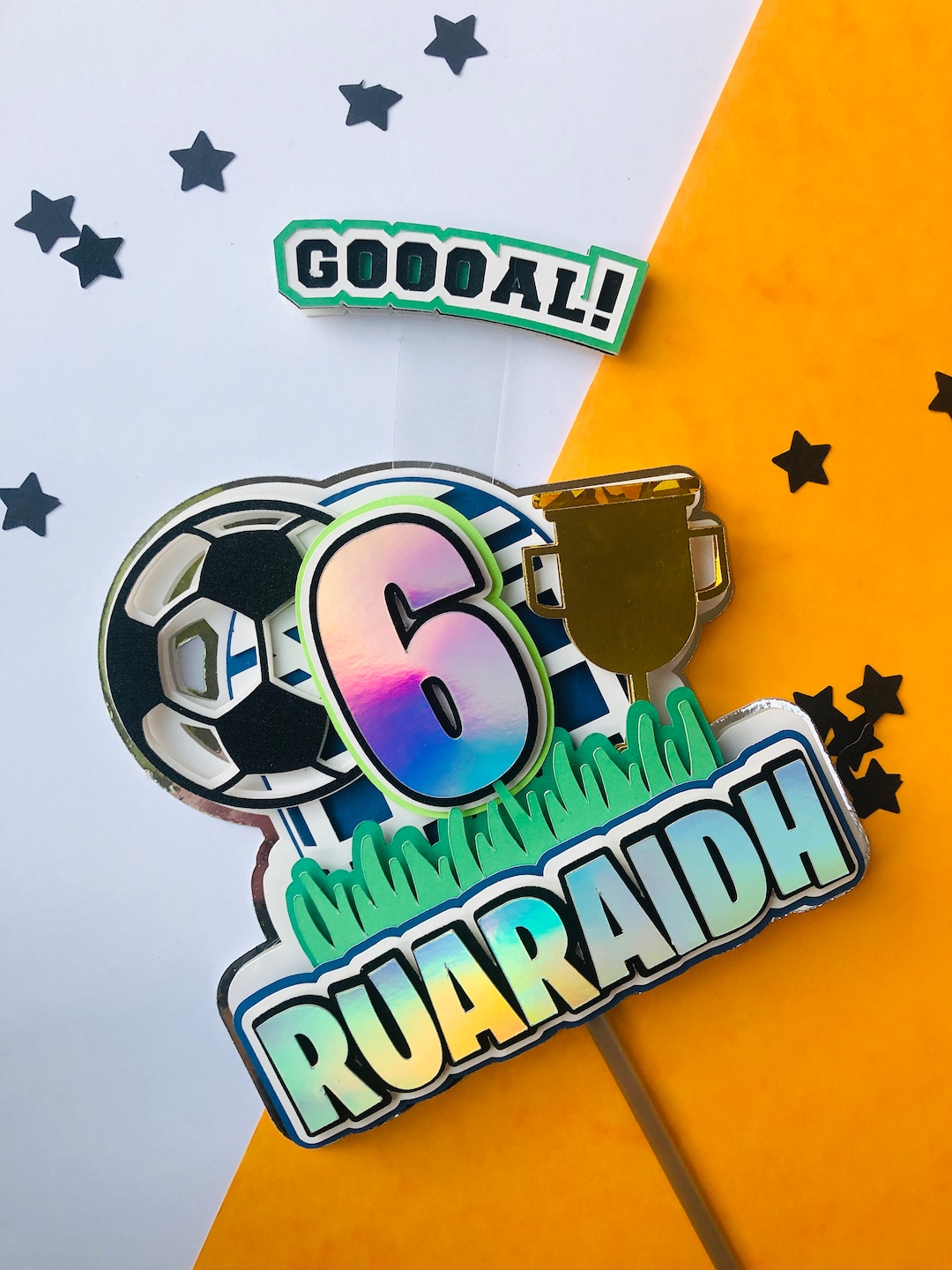 Personalised Football Cake Topper - Etsy