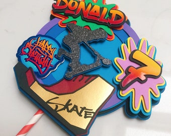 Graffiti Cake Topper - Etsy UK