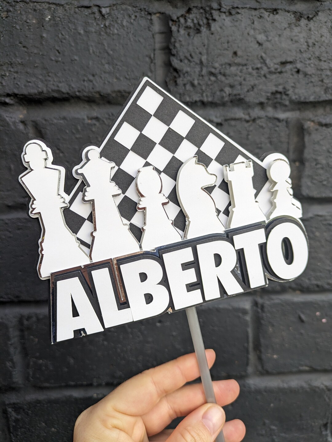 Chess Theme Cake Topper - Etsy UK