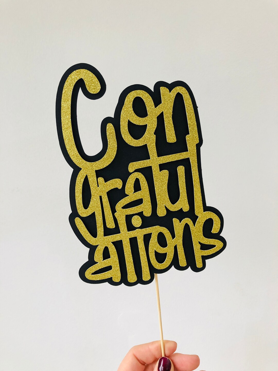 Congratulations Cake Topper - Etsy