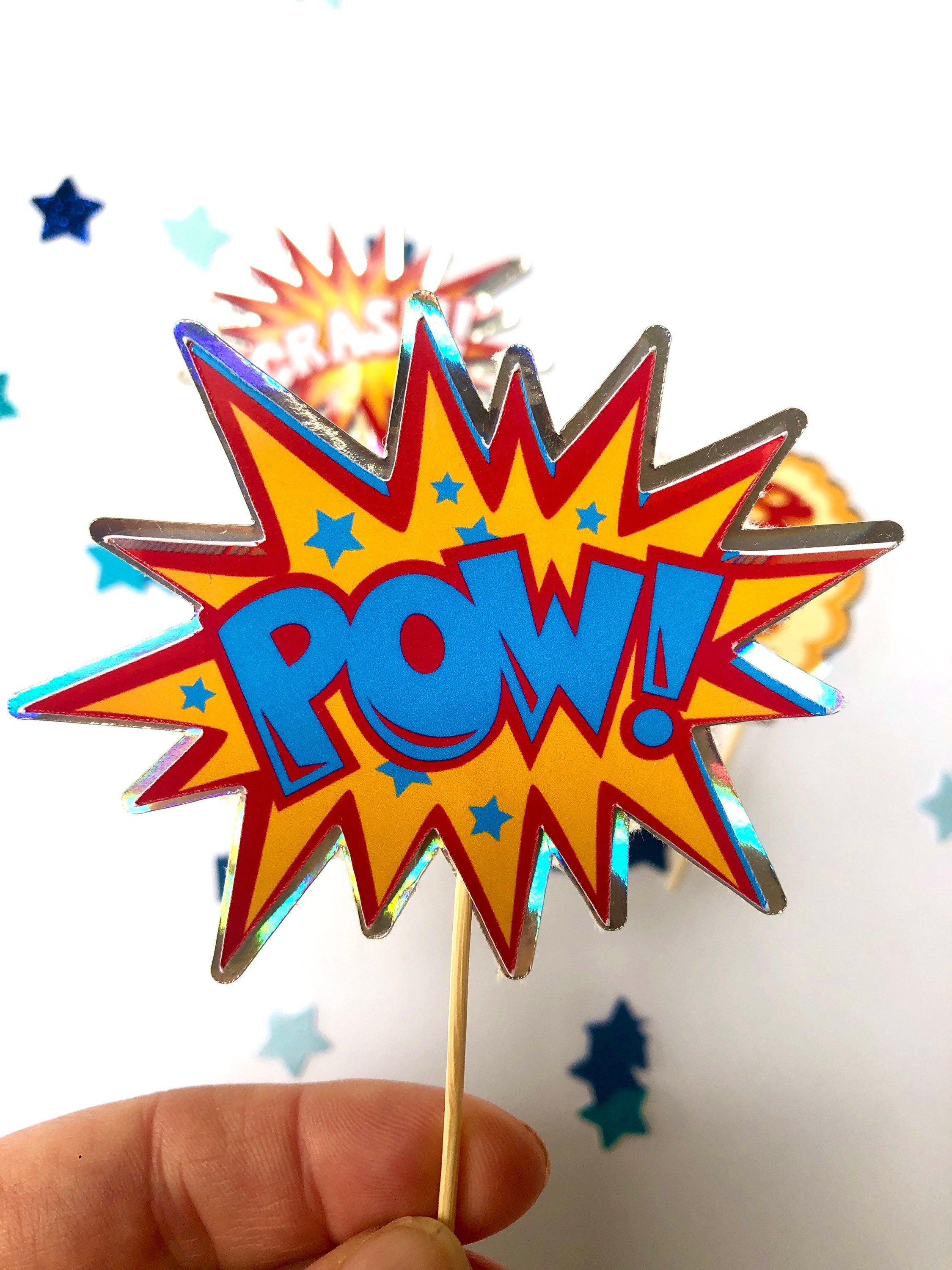 Personalised Superhero Cupcake Toppers/ Superhero Party Decor - Etsy