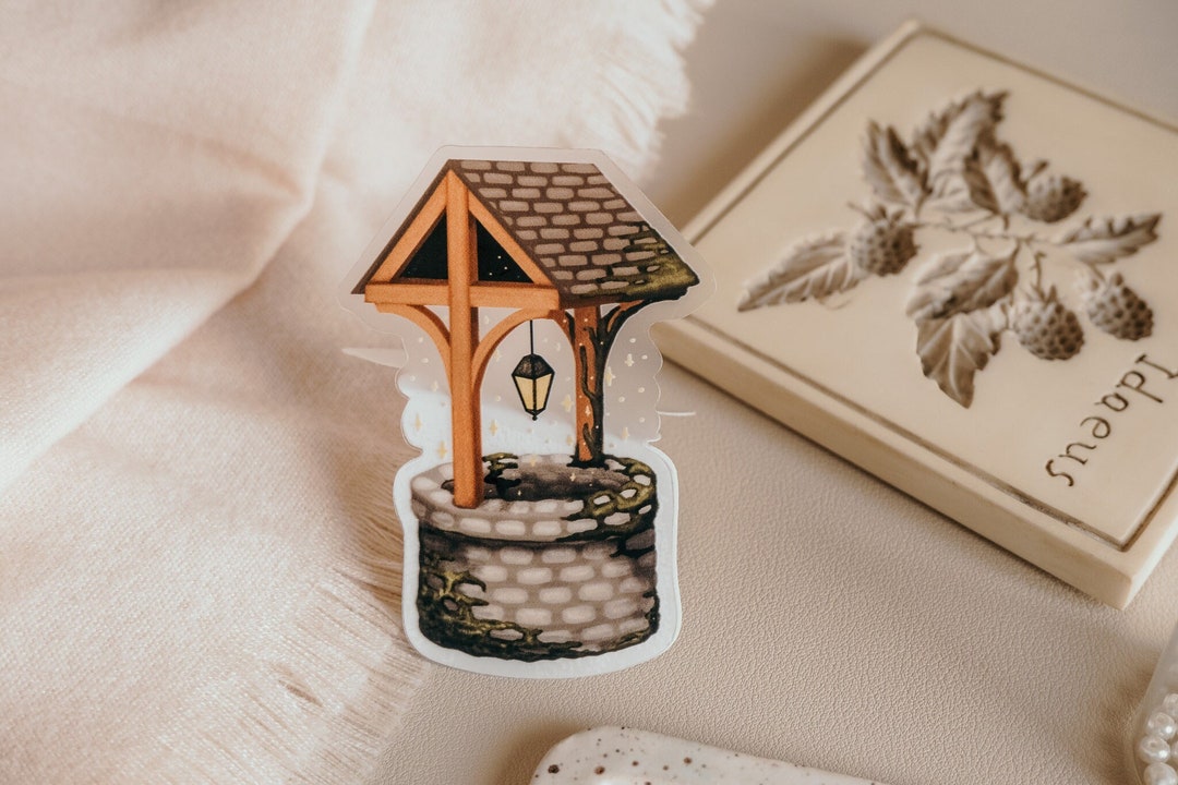 Wishing Well Sticker | Overgrown | Vinyl, Clear, Matte | Cottagecore ...